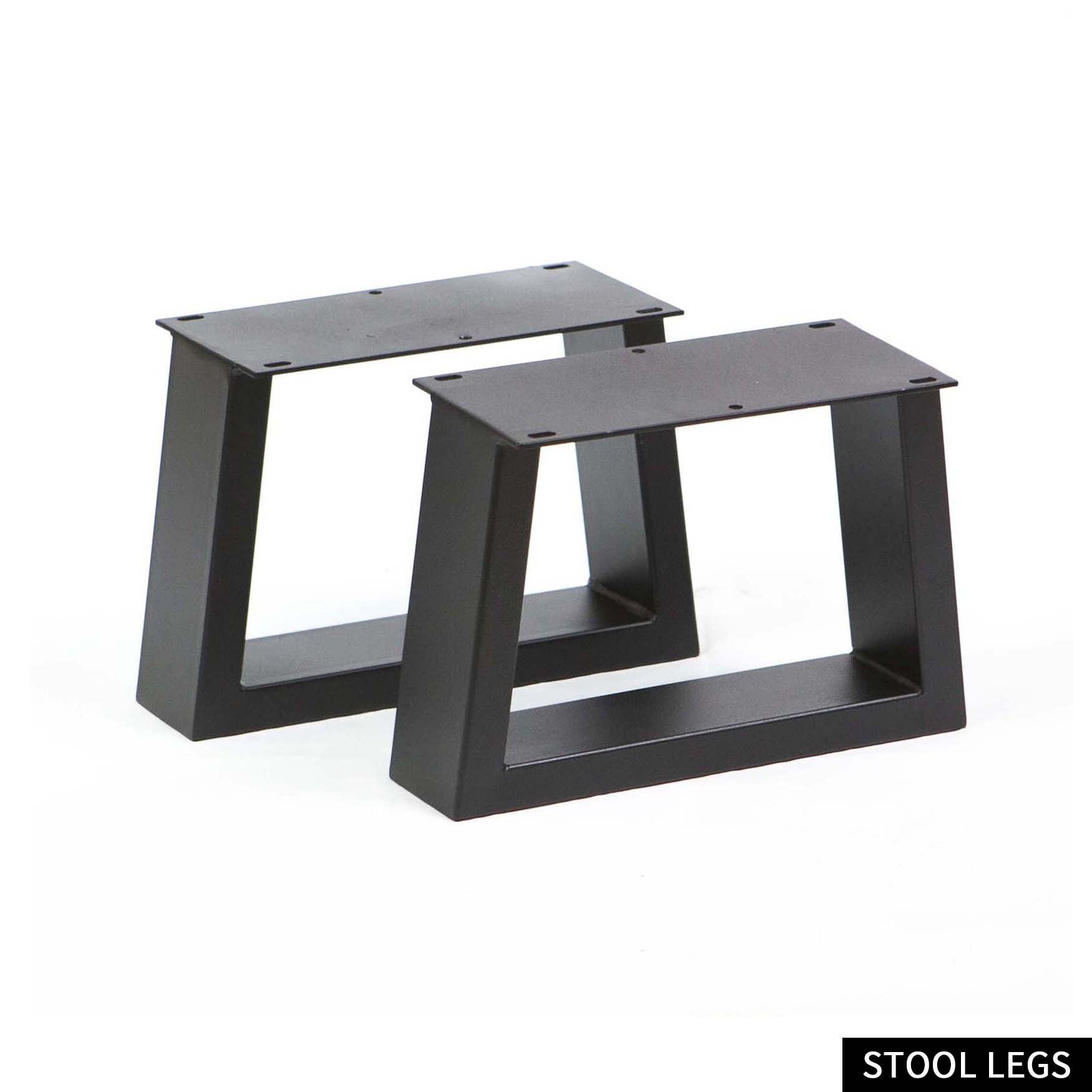 Black trapezoidal industrial iron low table legs Low stool legs/coffee ...